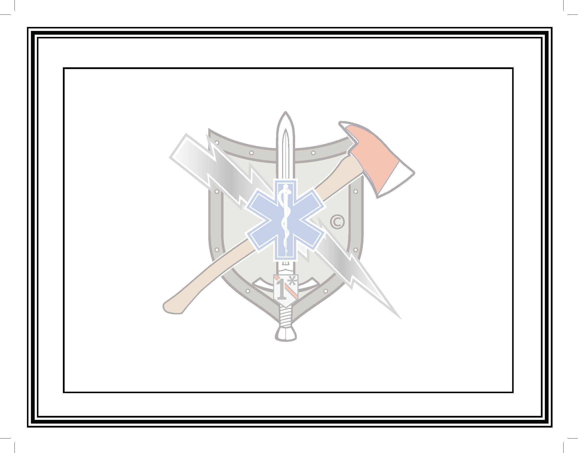 Blank Certificate with the RESCUE TASK FORCE Insignia – Swat Operator USA